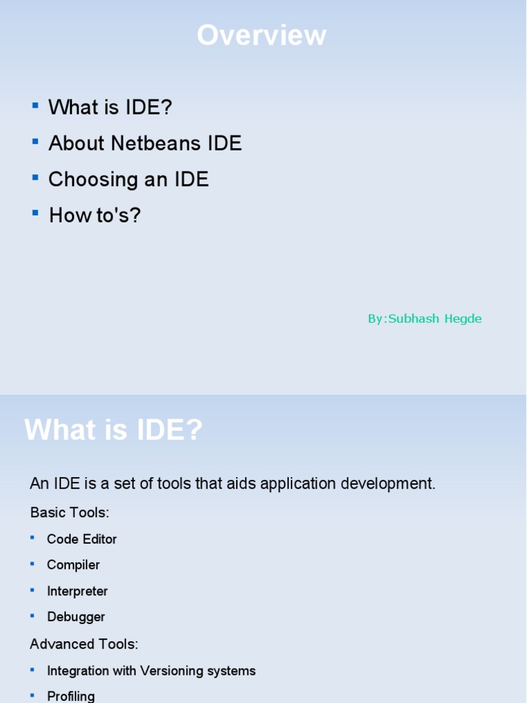 NetBeans IDE Overview and Guide | PDF