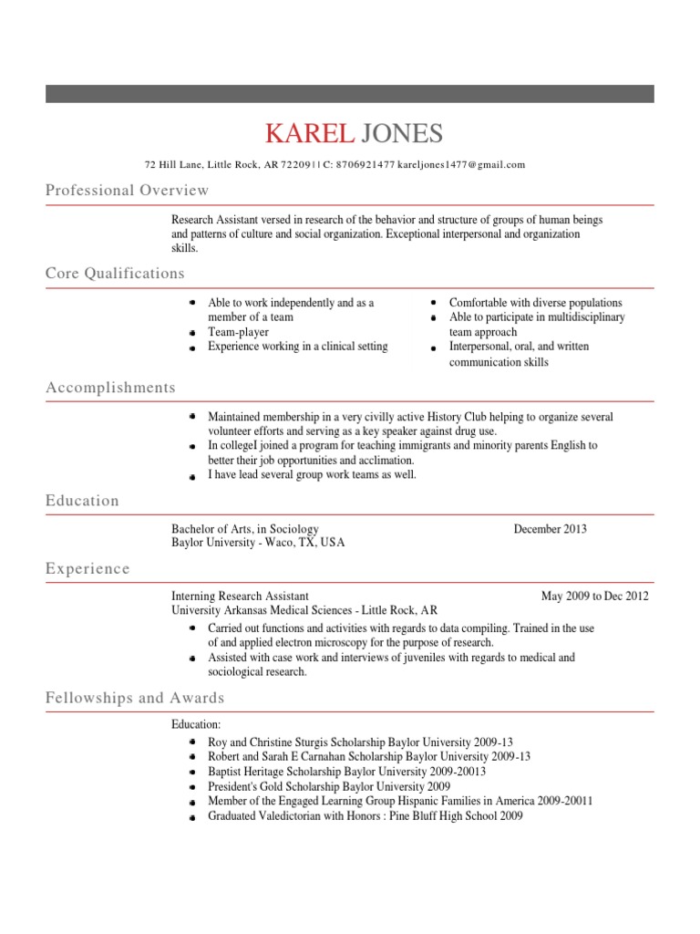 Karel Jones Resume | PDF