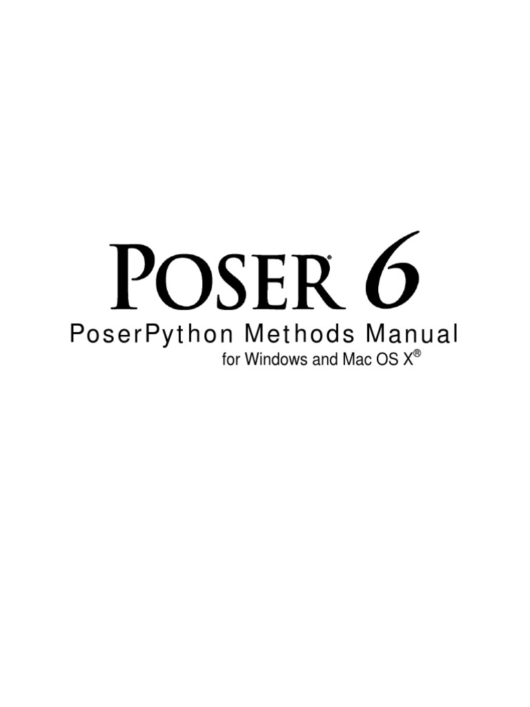 PoserPython Methods | PDF | Texture Mapping | Scripting Language