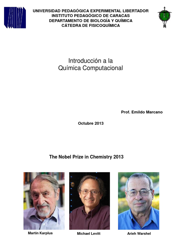 Nobel 2013: Pioneros en Química Computacional | PDF | Quimica computacional | Moléculas