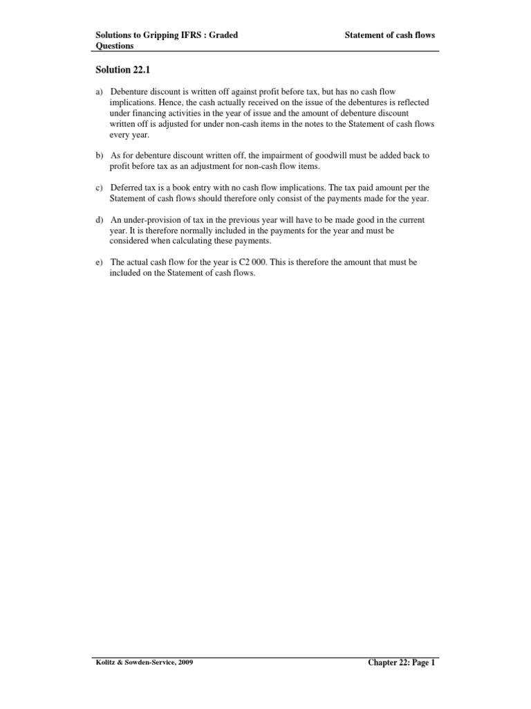 Chapter 22 Gripping Ifrs Icap 2008 Solution Of Graded Questions