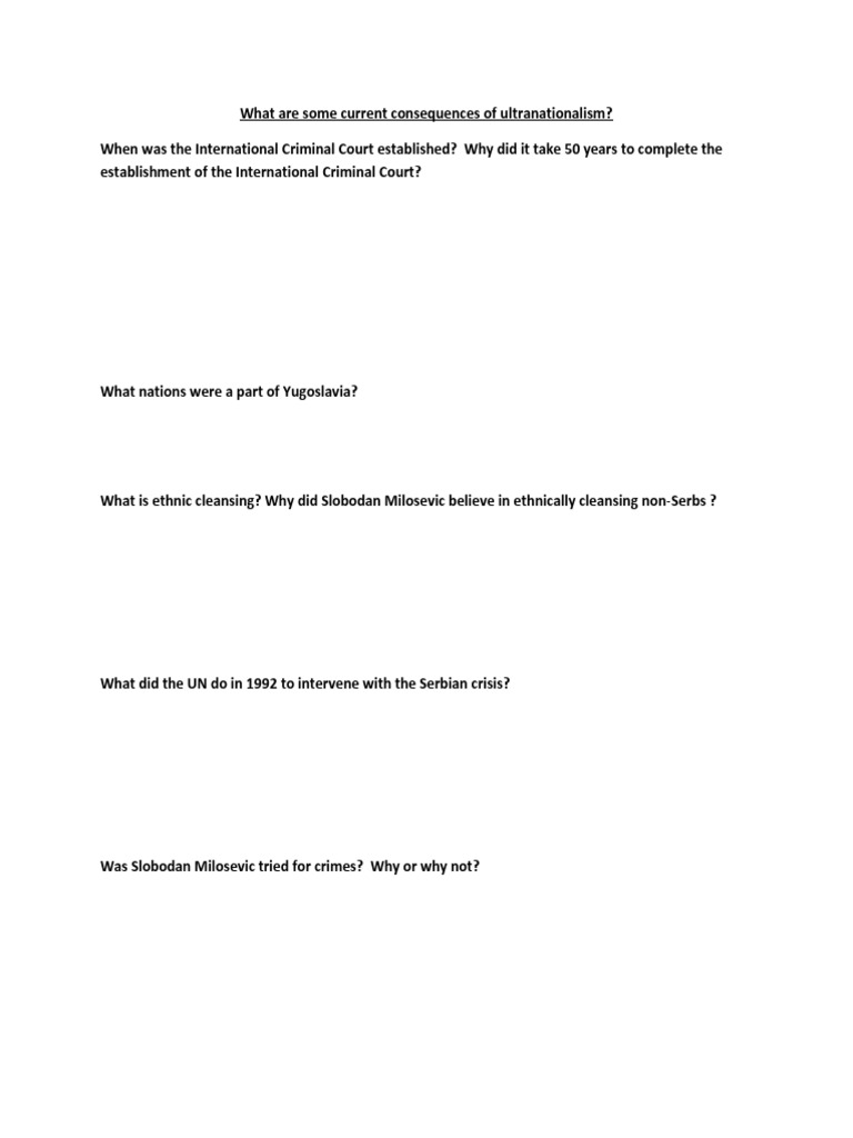 Consequences of Ultranationalism and Genocide | PDF | Politics