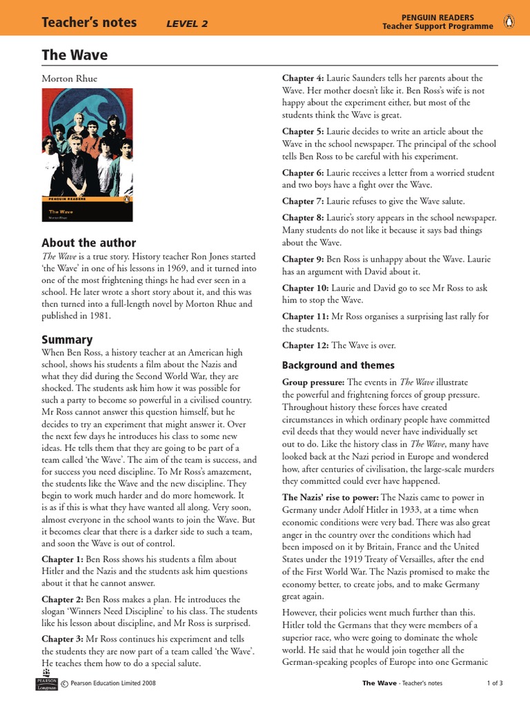 The Wave: Teacher's Notes and Summary | PDF | Social Science