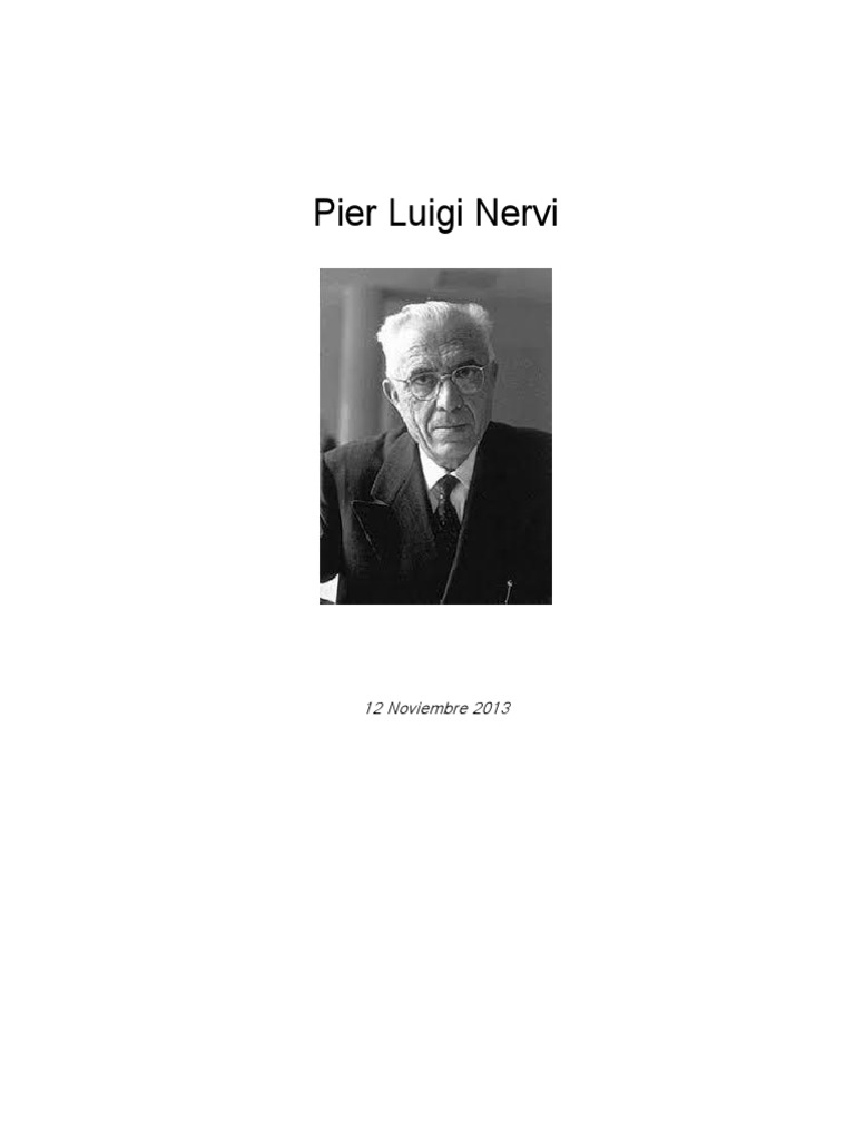 Pier Luigi Nervi | PDF | Italia | Cemento