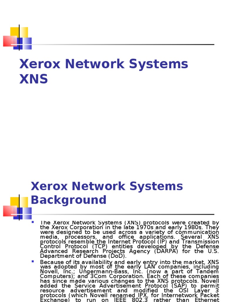 XNS Protocol | Osi Model | Network Packet