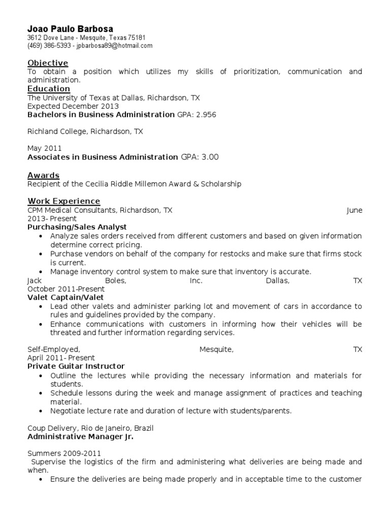 Joao Paulo Resume Updated | PDF