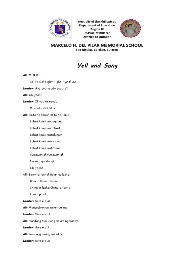 Yell and Song 2013 | PDF