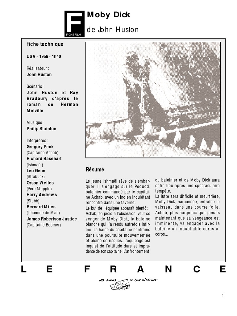Moby Dick : Chef-d'œuvre de John Huston | PDF | Capitaine Achab | Moby Dick