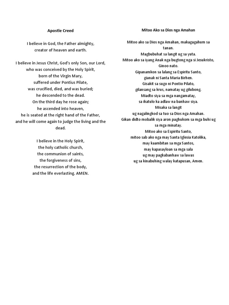 Apostle Creed | PDF