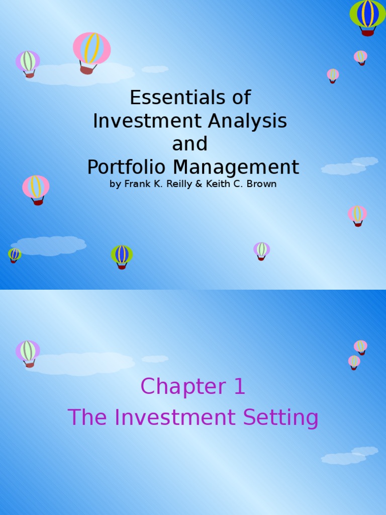 Essentials of Investment Analysis and Portfolio Management | PDF ...