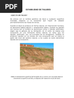 Tipos y Causas de Fallas en Taludes, Estabilidad de Taludes | PDF ...