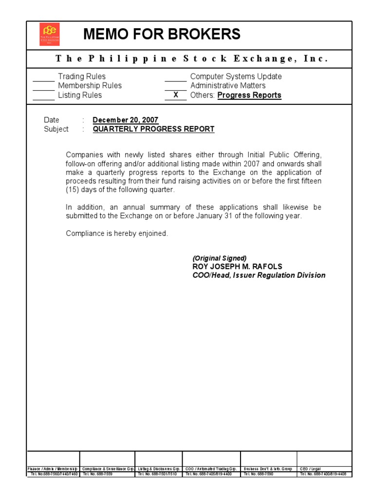 Quarterly Progress Report | PDF