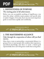 Napoleon Hill's 17 Principles of Success | PDF | Mind | Thought