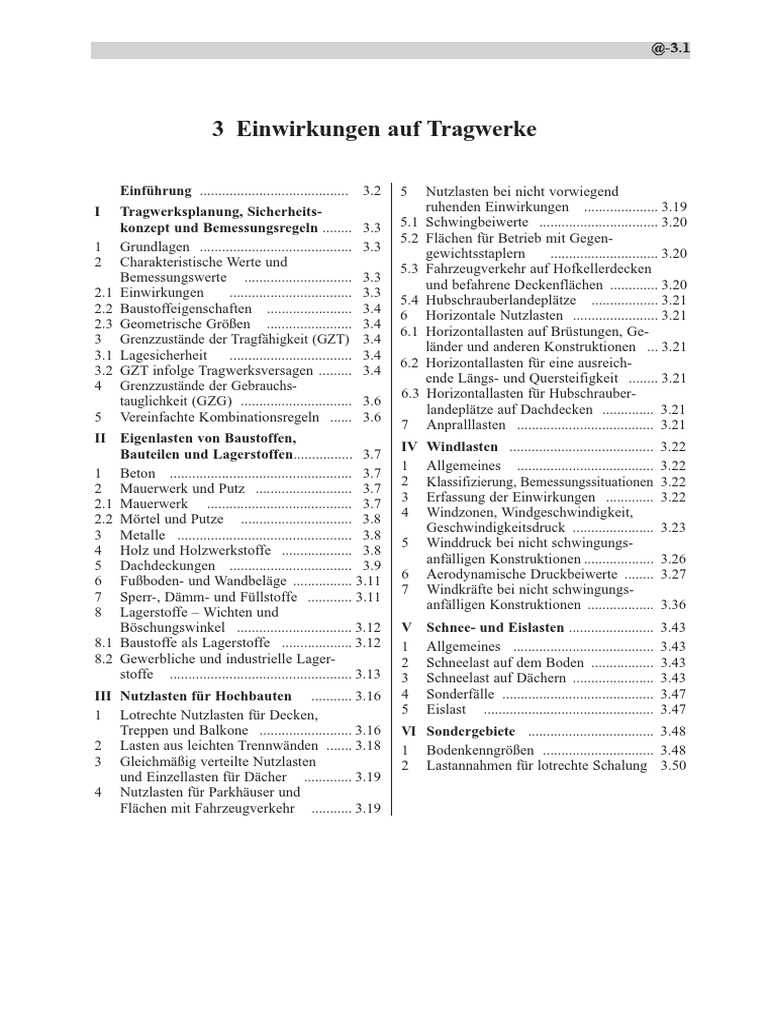 BTI 03 Lastannahmen Nach DIN 1055 | PDF