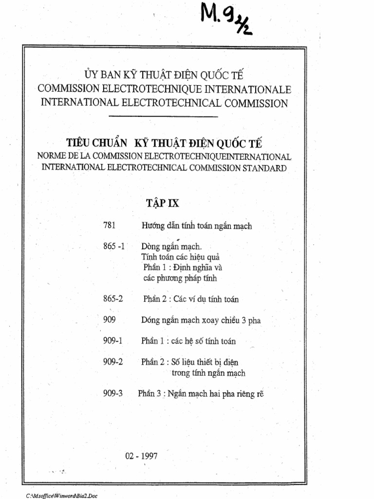 IEC 781 Huong Dan Tinh Toan Ngan Mach Luoi Ha The (TV) | PDF