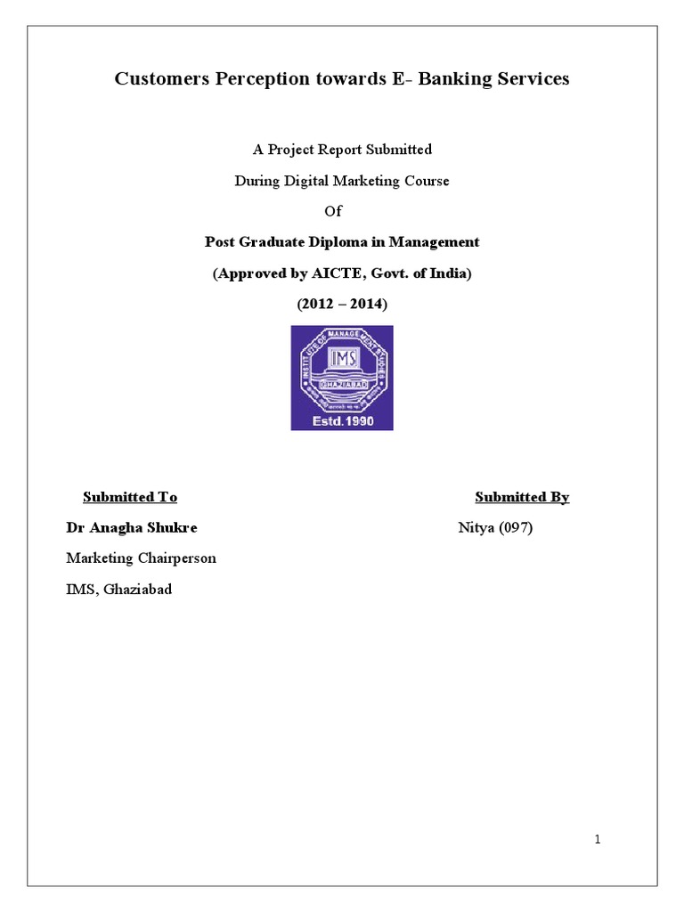 Project Report of Digital Marketing | PDF | Online Banking | Banks ...