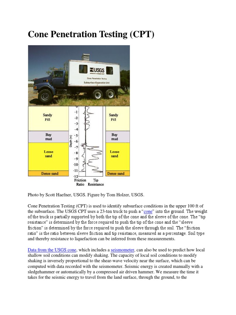 Cone Penetration TestinCone Penetration Testing | PDF | Mechanical ...