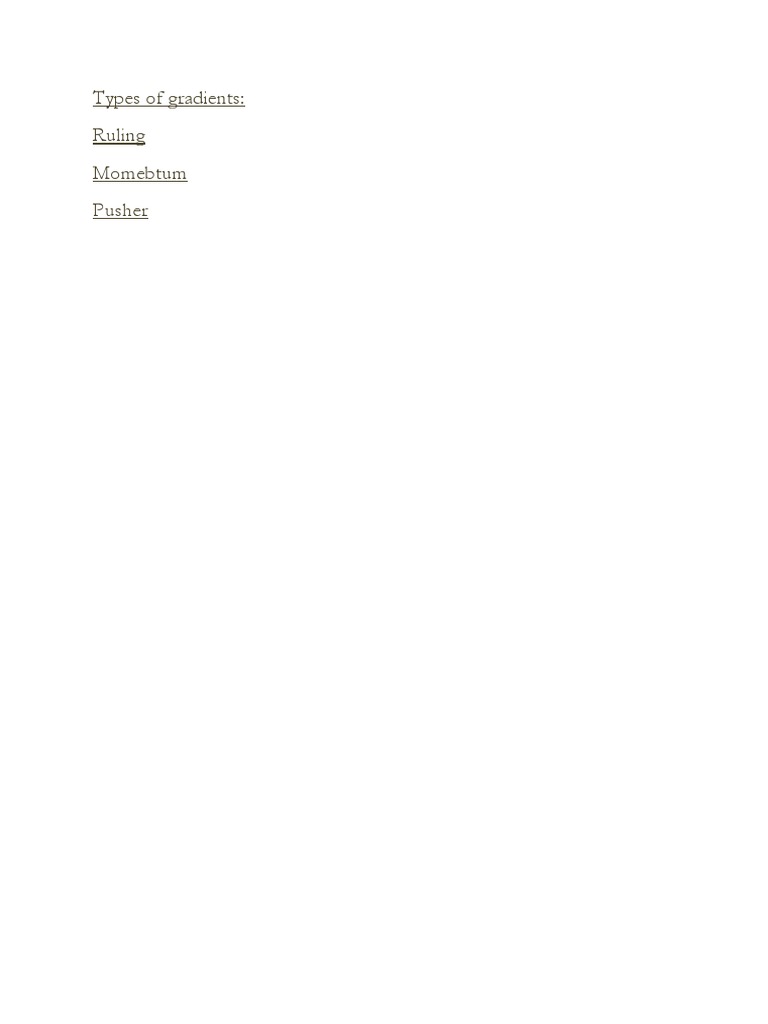 Types of Gradients Explained | PDF