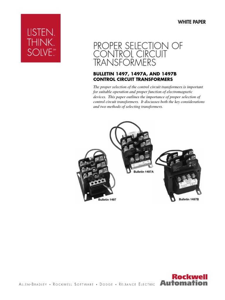 Sizing The Control Transformer For A Panel | PDF | Transformer ...