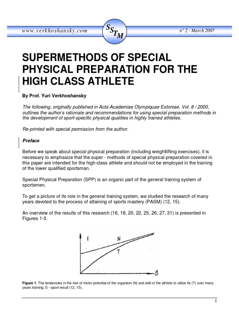 Verkhoshansky Super Methods of SPP | PDF | Physical Exercise | Muscle ...