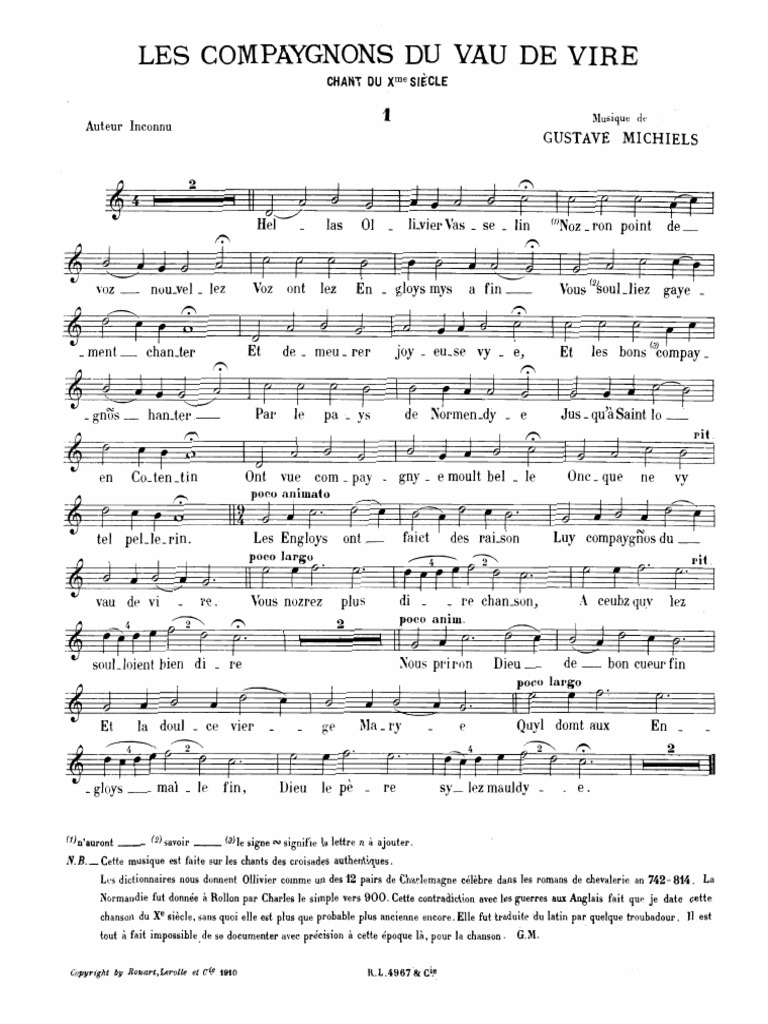 Old French Songs | PDF