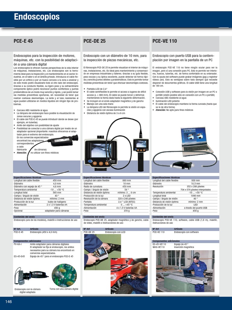Catalogo Endoscopios | PDF | Endoscopia | Seguro digital