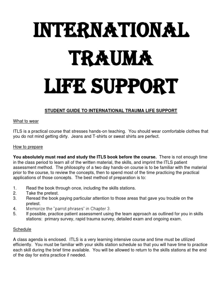 Guide From International Trauma Life Support | PDF | Major Trauma | Thorax