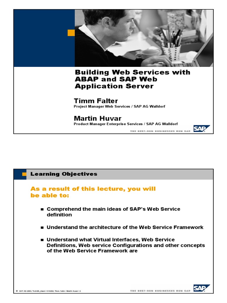Building Web Services With Abap and Sap Web Application Server | PDF | Web Service | Soap