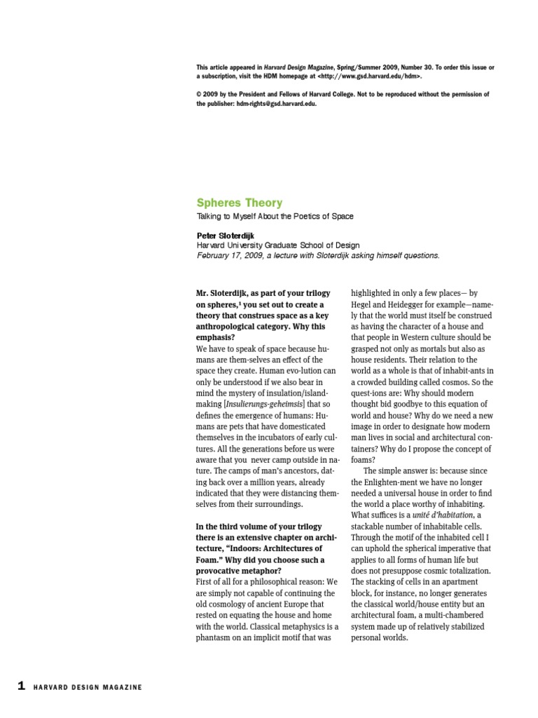 Sloterdijk - Spheres Theory | PDF | Egg | Martin Heidegger
