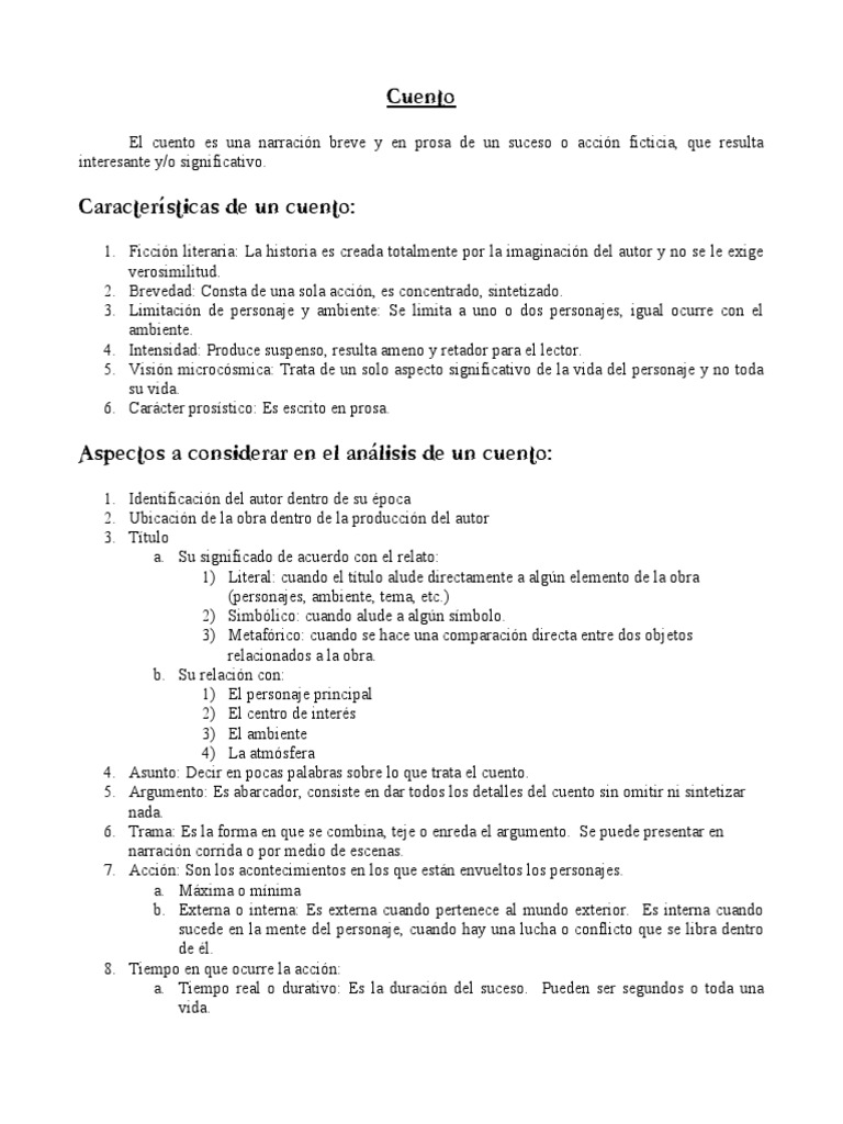 Analisis de Un Cuento | PDF