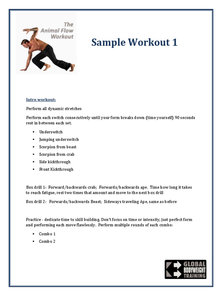 Animal Flow Workout (2011) | PDF | Sports | Leisure