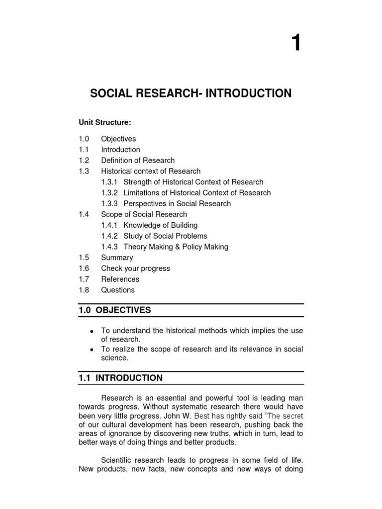 Scope of Social Sciences Research | PDF