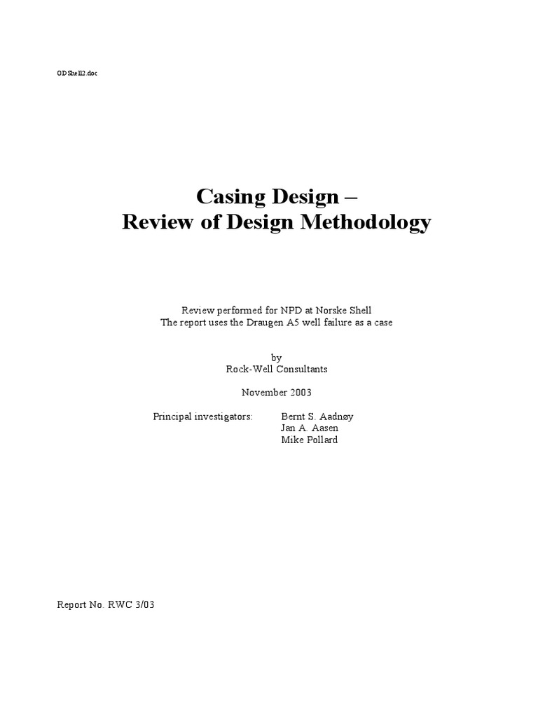 Casing Design | PDF | Casing (Borehole) | Buckling