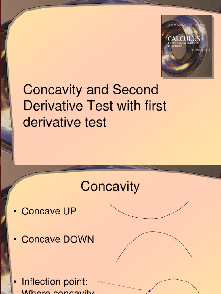 First And Second Derivative Test Powerpoint Download Free Pdf Slope