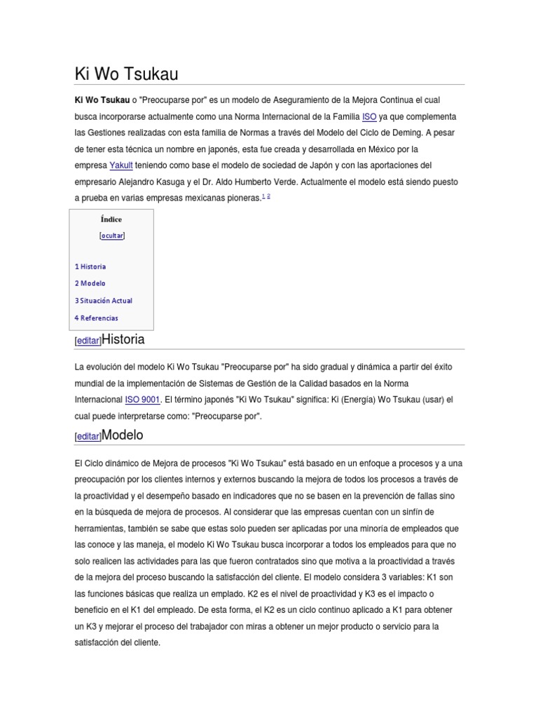 Ki Wo Tsukau | PDF | La satisfacción del cliente | Calidad (comercial)