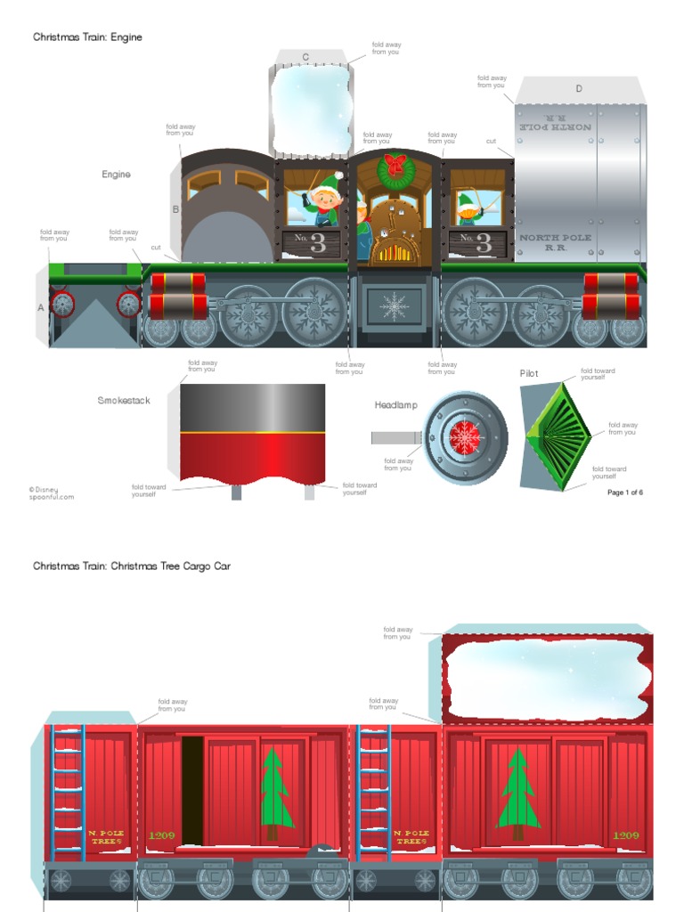 Christmas Train Playset Printables 1209 | PDF