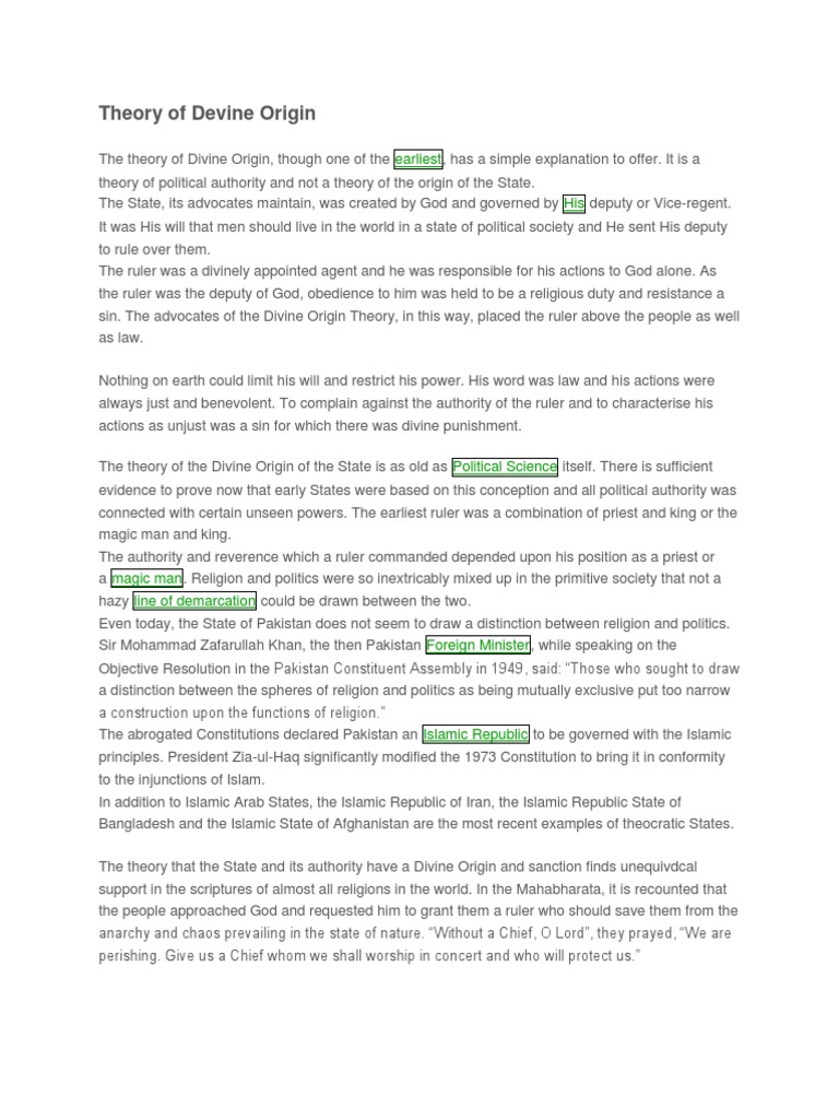 Theory of Devine Origin | PDF | Fascism | Kingdom Of Italy