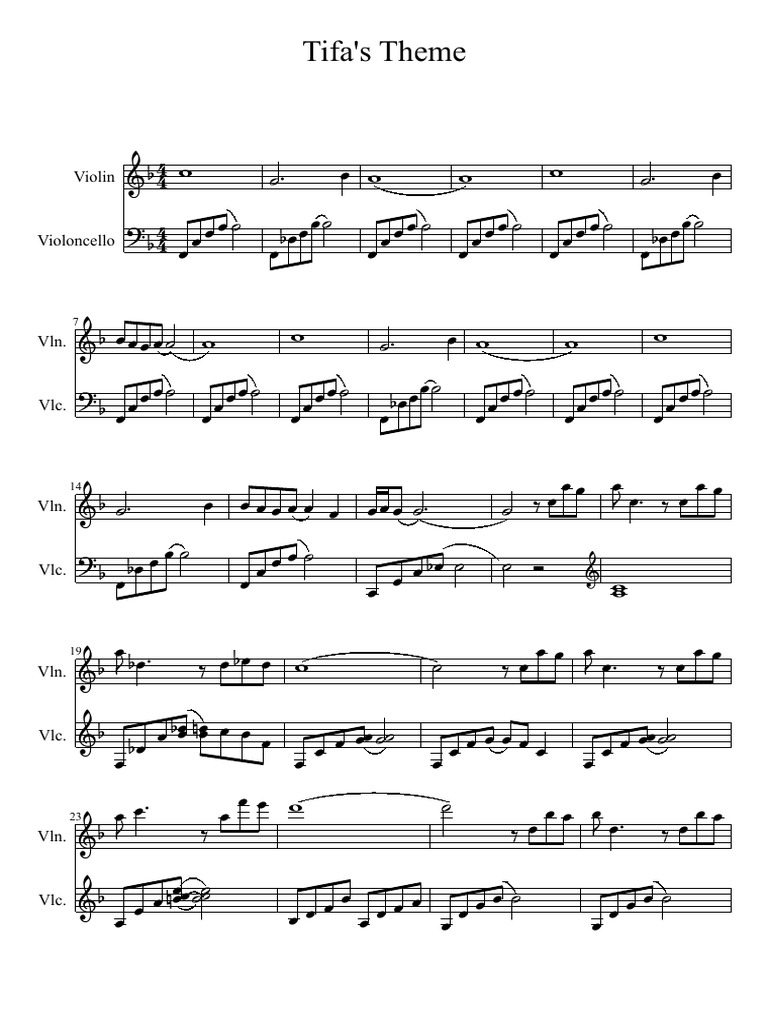 Tifa's Theme | PDF