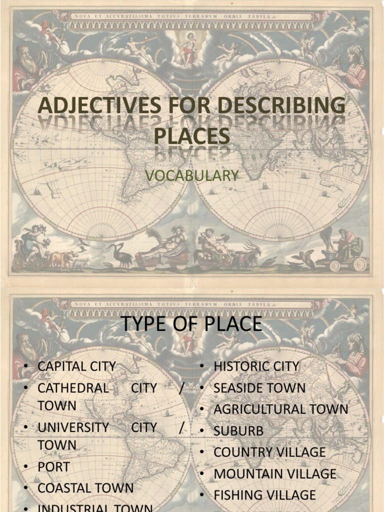 Discover Adjectives for Describing Places with this Vocabulary List | PDF