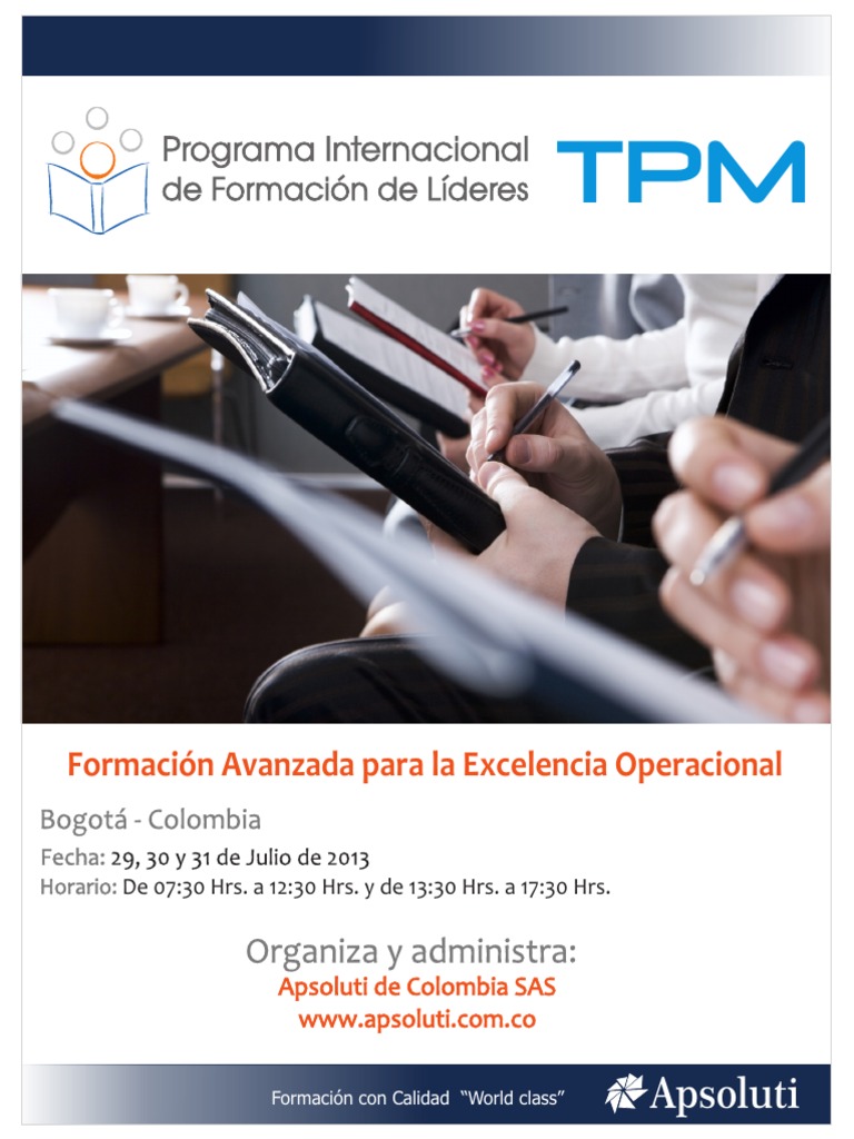 Folleto Curso TPM | PDF | Liderazgo | Business