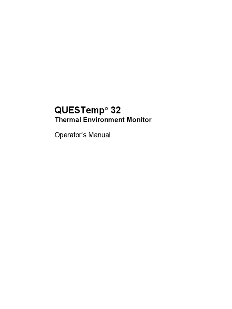 Questemp: Thermal Environment Monitor | PDF | Battery (Electricity ...