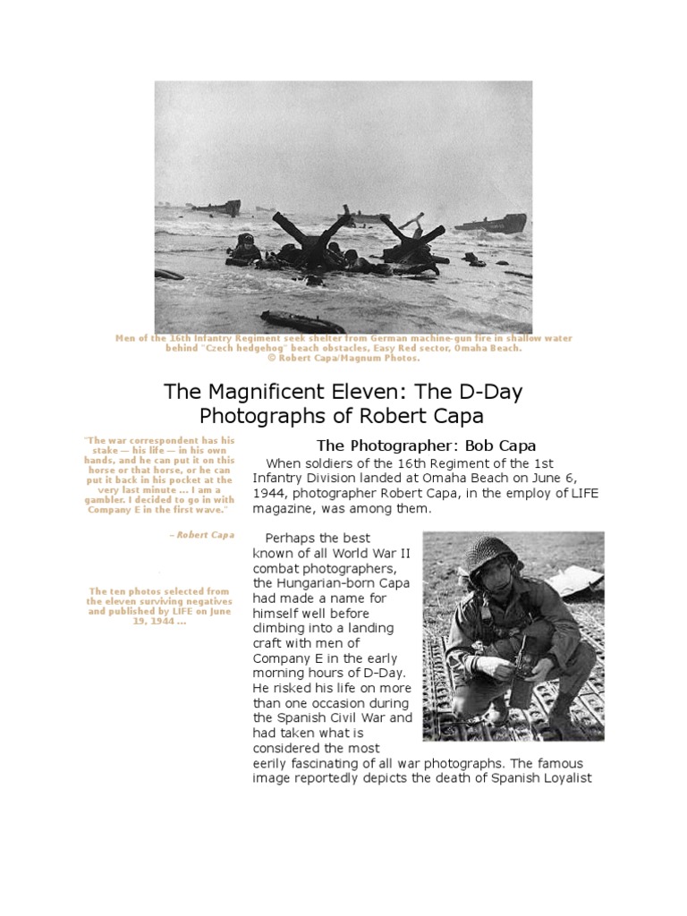 The D-Day Photos of Robert Capa | PDF