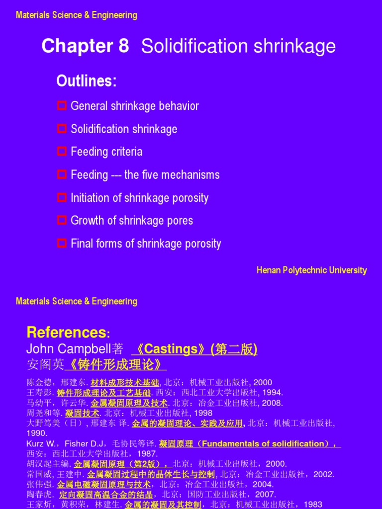 ARTIGO Chapter 8 Solidification Shrinkage | Casting (Metalworking ...