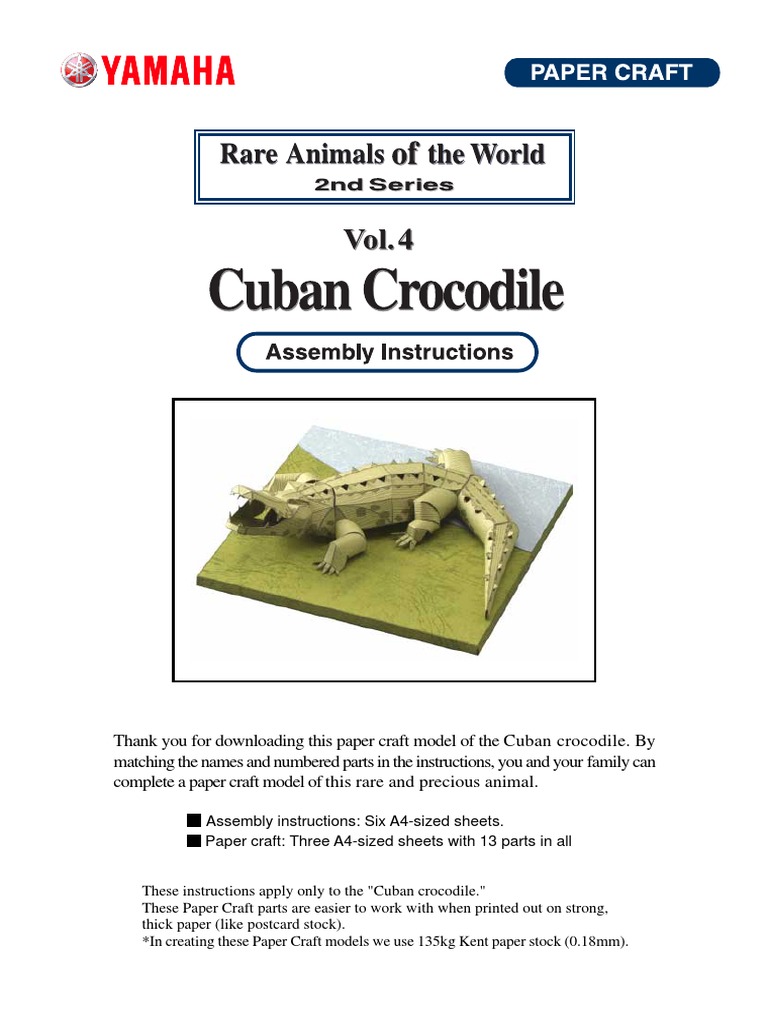 Assembly Instructions: Six A4-Sized Sheets. Paper Craft: Three A4-Sized ...