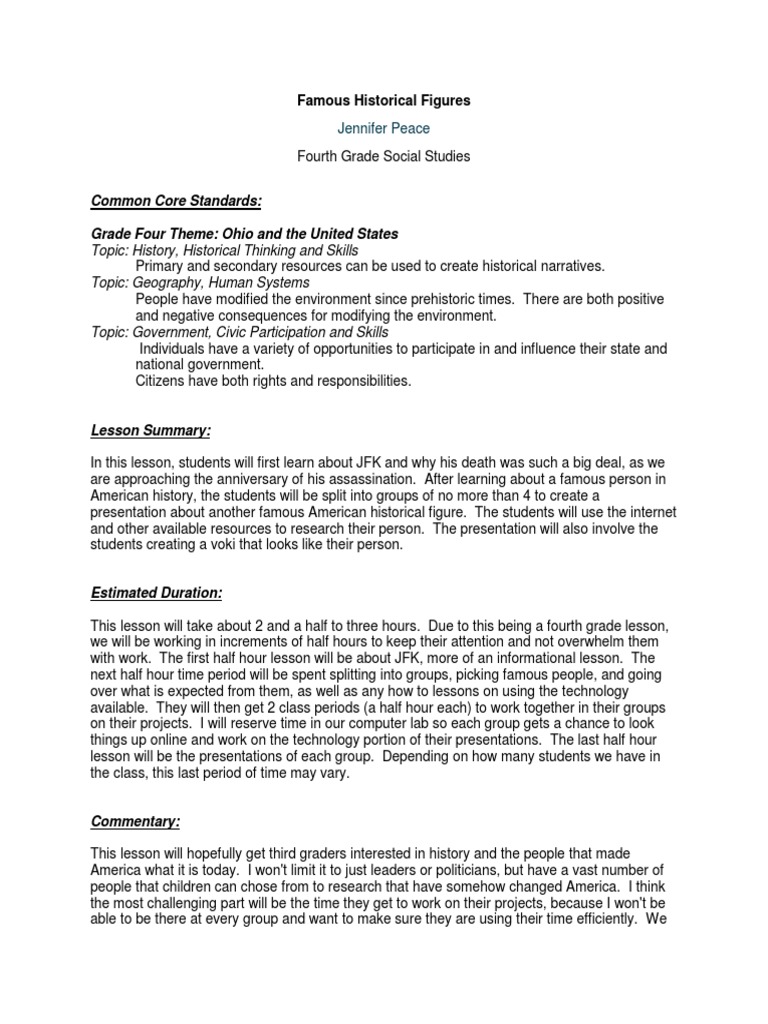 Famous Historical Figures | PDF | Educational Assessment | Homework