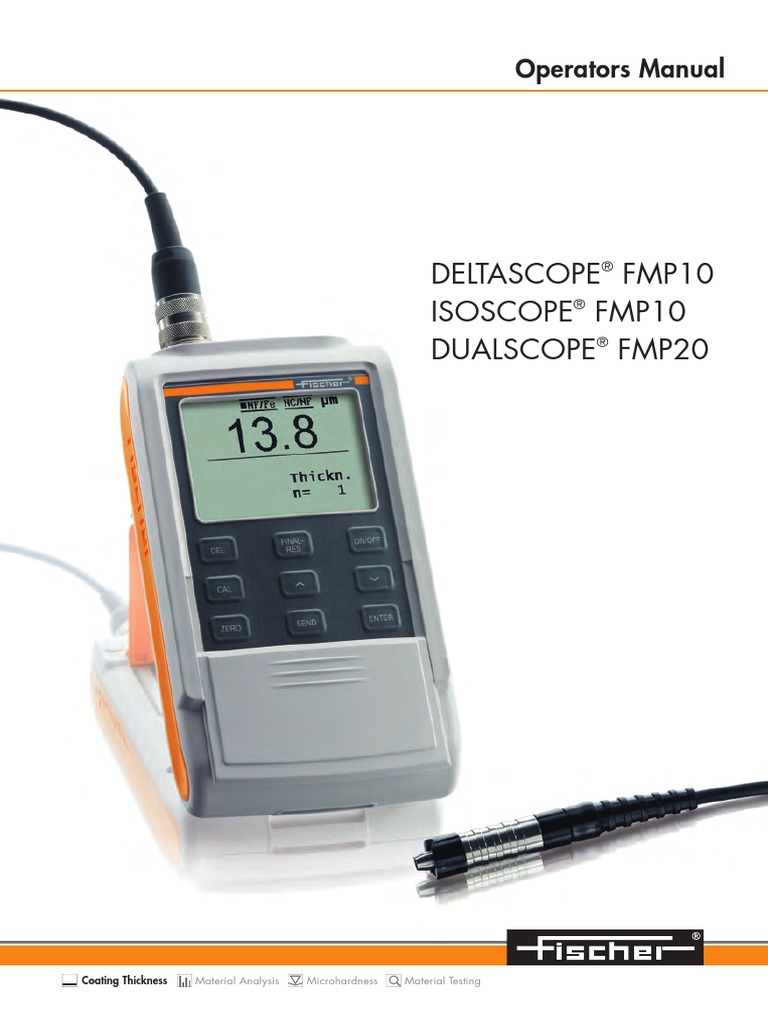 Deltascope FMP10 Isoscope FMP10 Dualscope FMP20: Operators Manual ...