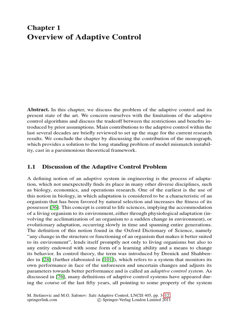 Chap1-2 StSa | Download Free PDF | Control Theory | Control System