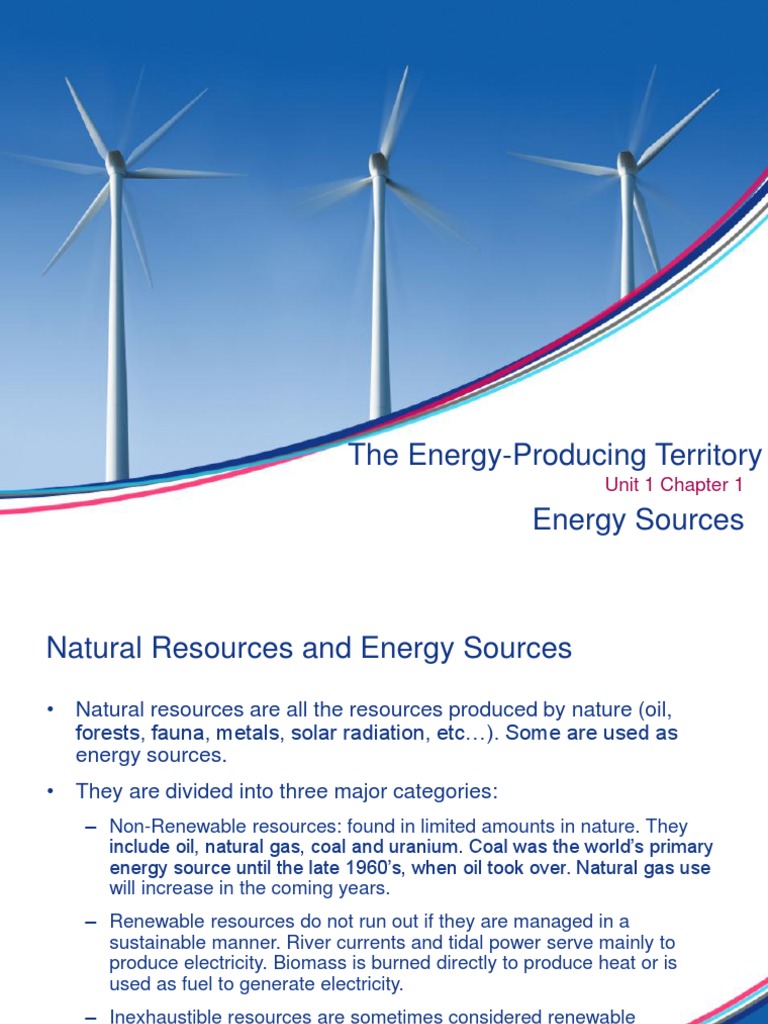 The Energy-Producing Territory: Unit 1 Chapter 1 | Energy Development ...