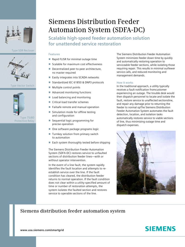 Distribution Feeder Automation System Pdf Scada Automation