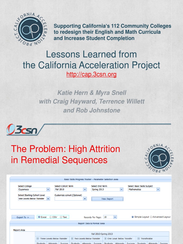 Lessons Learned From The California Acceleration Project | PDF | Data ...